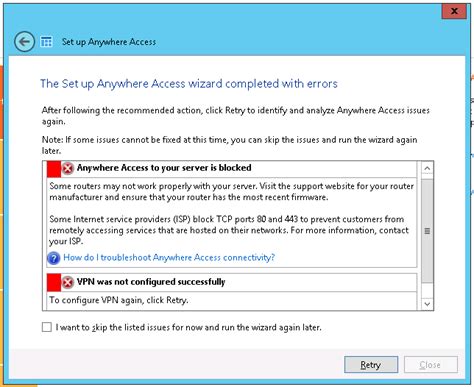 Vpn Was Not Configured Successfully In Windows Server 2012 Essentials