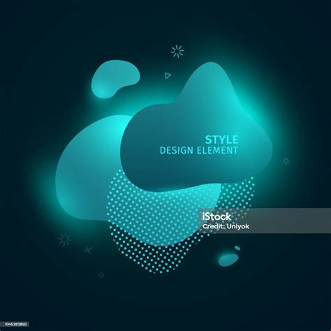 抽象的現代圖形元素動態綠色藍色霓虹色形式梯度3d 抽象橫幅與明亮流動的液體形狀用於設計徽標和樣式的範本向量向量圖形及更多傳單圖片 Istock