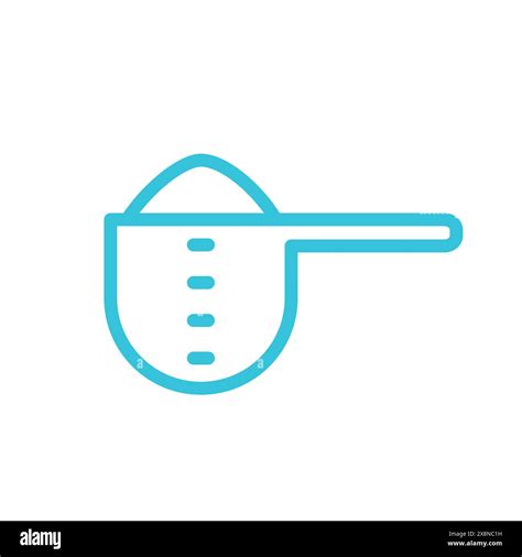 Dose Measuring Spoon Icon Isolated On White Background From Blue Icon