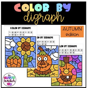 Autumn Fall Color By Code Digraphs Decodable By The Glitzy Teacher