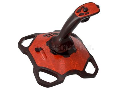 Realistic Joystick For Flight Simulator With Seamless Wavy Pattern On White Stock Illustration