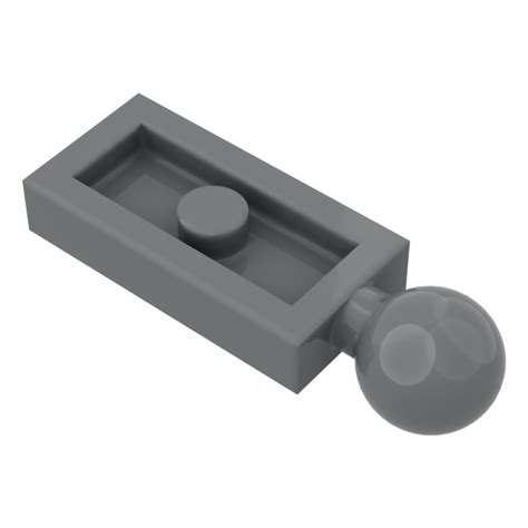 Lego Dark Stone Gray Plate 1 X 2 With End Ball Joint 22890 Brick Owl