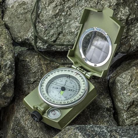 Mlc1 Professional Military Lensatic Sighting Metal Compass With Carryi
