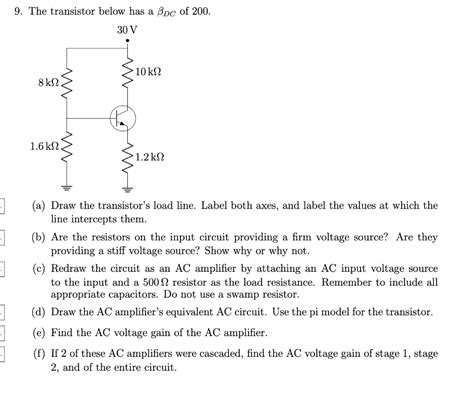 Solved The transistor below has a βDC of a Draw Chegg