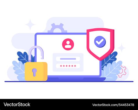 Password Secure Access Data Protection Cyber Vector Image