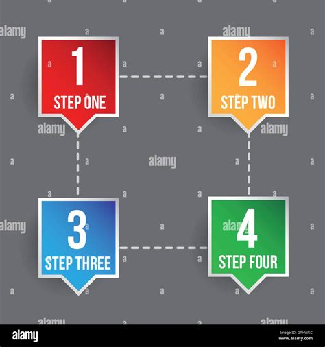 One Two Three Four Progress Bar Stickers Stock Vector Image And Art Alamy