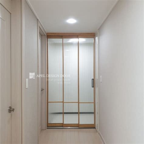 순천 신대지구 중흥7차 25평형 슬림3연동 현관중문 Door Type 에펠디자인도어