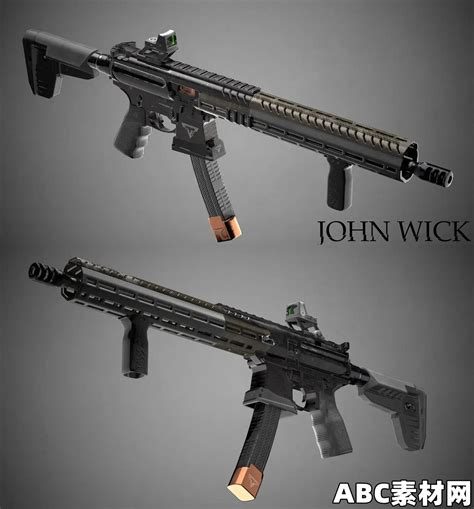 疾速备战冲锋步枪3d模型john Wick 3 Mpx Kay49w 3d Modelabc素材资源网