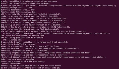 Build Fatal Module Uvcvideo Not Found Error While Building Realsense Sdk From Source Code