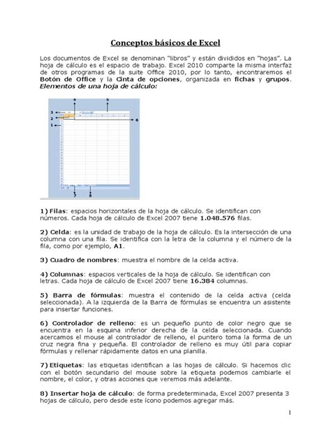 Excel Basico Y Practicas Pdf Hoja De Cálculo Microsoft Excel