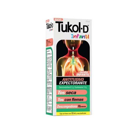 TUKOL D INFANTIL DEXTROMETORFANO GUAIFENESINA 125 ML Farmacia Del