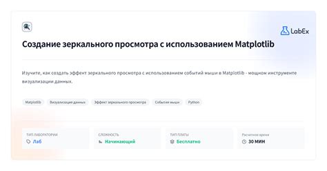 Эффект зеркального просмотра в Matplotlib Визуализация данных Labex