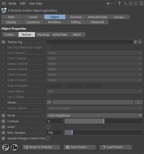 Emitter Object Texture