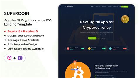 Supercoin Angular 18 Cryptocurrency Ico Landing Template By