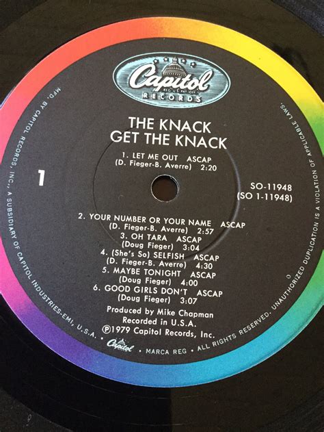 The Knack Get The Knack Vinyl Lp 1979 Capitol Records So 11948 Etsy