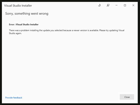 Installation Visual Studio Preview Not Installing