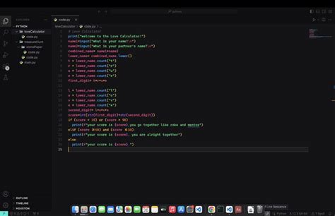Tushar Kumar On Linkedin Python Coding Lovecalculator Programming