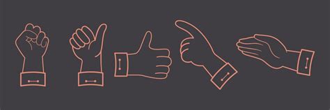 Premium Vector Hand Gesture Icons Vector Set For Design And Communication