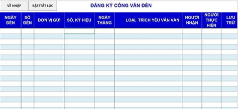 TrẦn Duy KhÁnh Ứng Dụng Quản Lý VĂn BẢn ĐẾn Bằng Excel