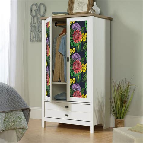 Autocolant Art Star Pentru Mobilier Flori In Culori Vii Pattern