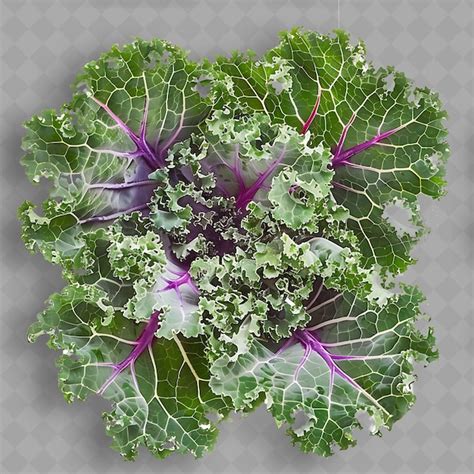 Premium Psd A Green Leafy Vegetable With Purple Leaves And Purple Leaves