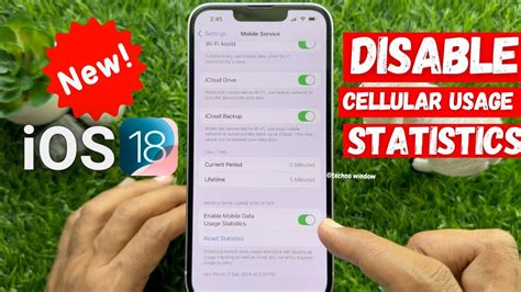 How To Turn Off Mobile Data Usage Statistics Tracking On Iphone Disable Cellular Usage