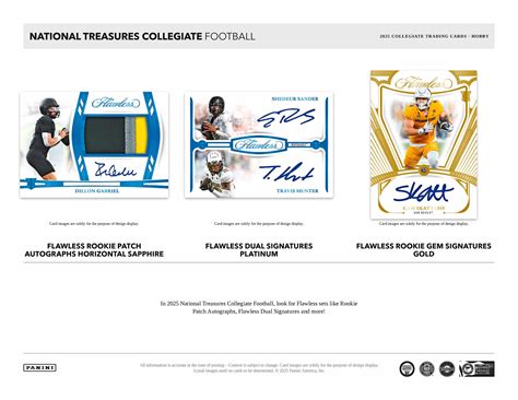 2025 Panini National Treasures Collegiate Football Cards