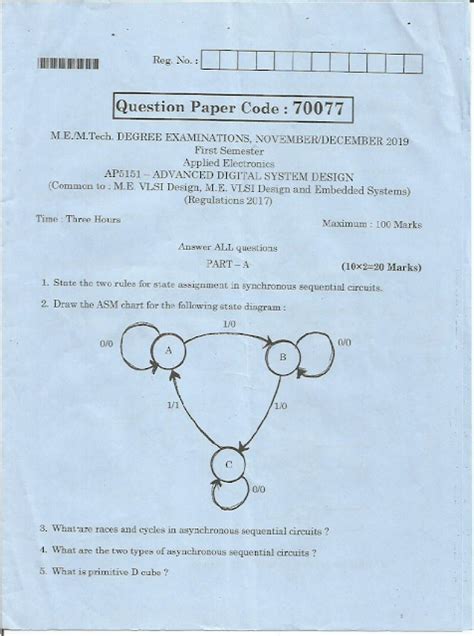 Anna University AP 5151 Advanced Digital System Design November