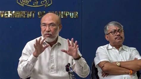 Manipur Cm N Biren Singh Advocates Border Fencing Revoking Free