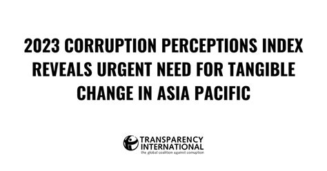 2023 Corruption Perceptions Index Reveals Urgent