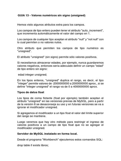 Guia 13 Varios Descargar Gratis Pdf Mi Sql Sql