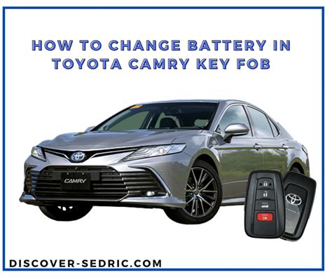 How To Change Battery In Toyota Camry Key Fob Quick Guide