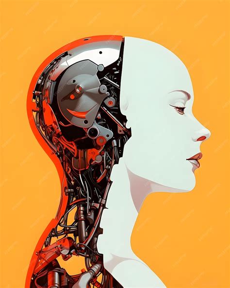 premium photo a side view of a robot head