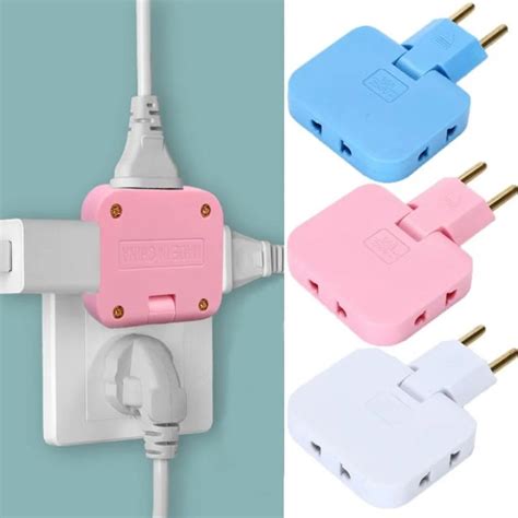 Rắc Cắm Châu Âu 180 ° Xoay Bộ Chuyển đổi ổ Cắm Multiprise 1 Chuyển đổi