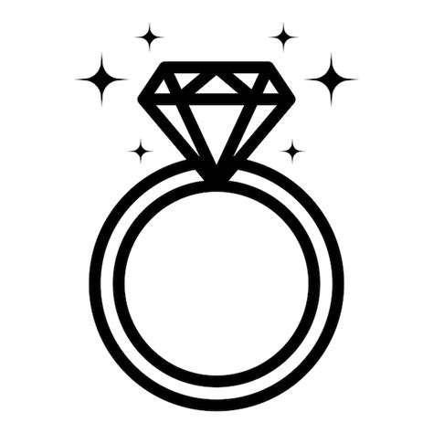 Premium Vector Diamond Engagement Ring Icon Diamond Wedding Ring