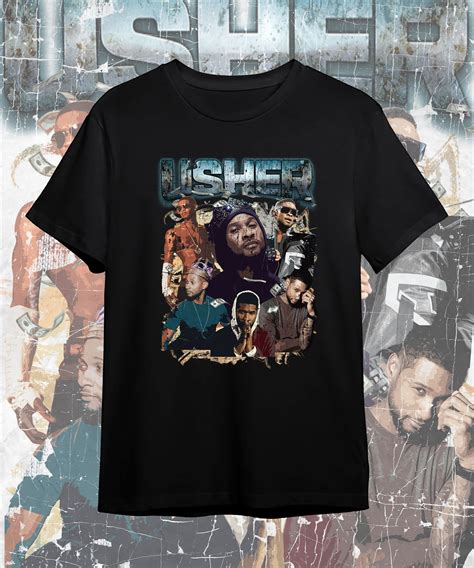 Usher Classic Vintage Bootleg Rap Shirt Vintage Rap Tee Lil Durk Polo