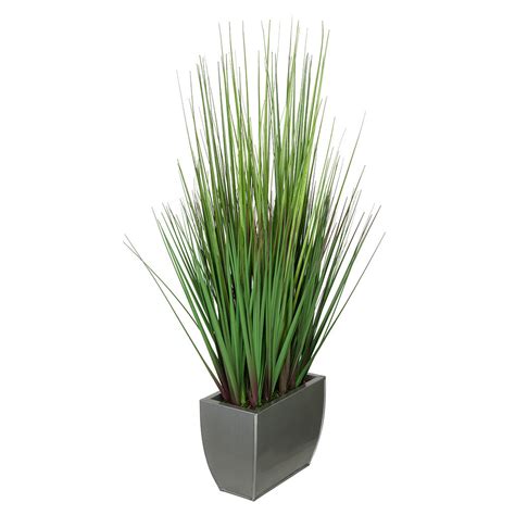 Artificial 27 Inch Grass In Small Rectangle Zinc House Of Silk Flowers®