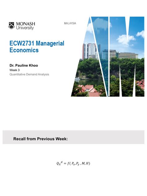 Lecture 3 Part 1 Elasticity Pdf Elasticity Economics Demand