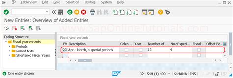 How To Maintain Fiscal Year Variant In Sap S Hana Sap Tutorials