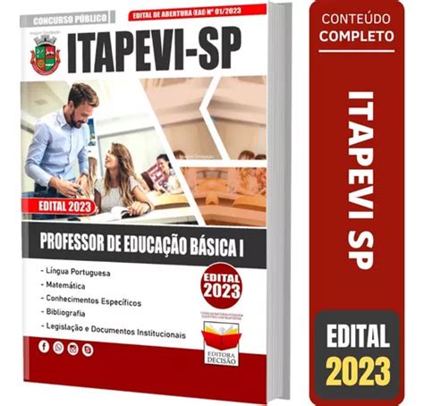 Apostila Professor De Educação Básica 1 Itapevi Sp MercadoLivre