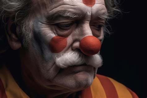 Premium Ai Image Sad Clown Closeup Neutral Closeup Generate Ai
