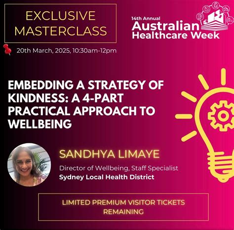 Excited To Be Presenting At Australian Healthcare Week This Coming Week… Sandhya Limaye