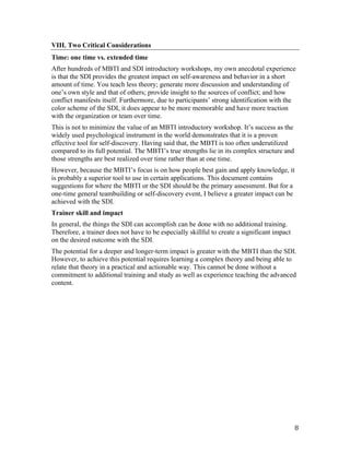 Comparing SDI To Myers Briggs PDF