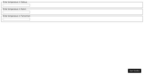 Temperature Converter Codesandbox