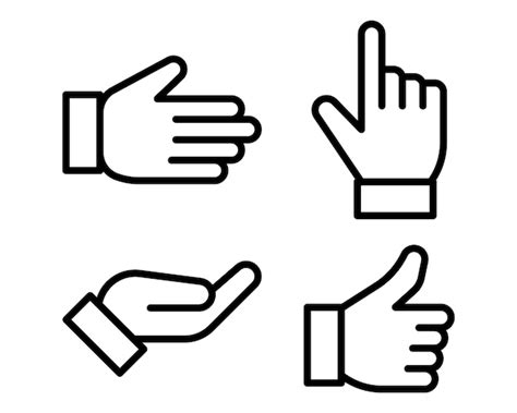 Premium Vector Hand Gesture Icon Line Simple Trendy Design