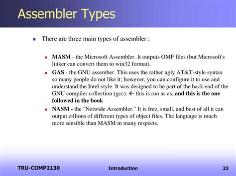 Ppt Introduction To Assembly Language Ia32 Powerpoint Presentation