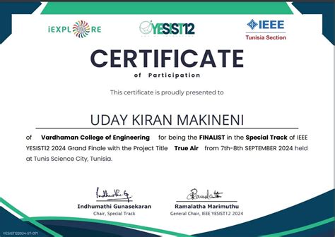 Uday Kiran Makineni On Linkedin Innovation Ieeeyesist2024
