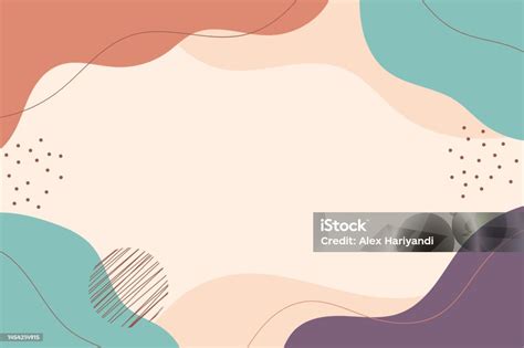 추상적 인 배경 손으로 다양한 모양과 낙서 물체를 그립니다 트렌디 한 현대 현대 벡터 일러스트레이션 모든 배경이 격리되어 있습니다 파스텔 색상 큐비즘에 대한 스톡 벡터 아트