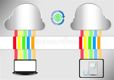 Computer Cloud Server Stock Vector Illustration Of Synce 56940427