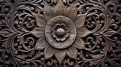 Stunning Abstract Ornament Blending With Rustic Wood Texture Background